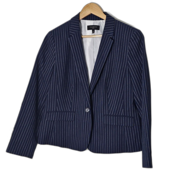 Talbots | Jackets & Coats | Talbots Womens Navy Bluewhite Striped ...